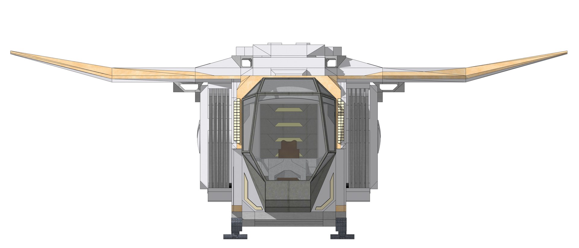 3D Sci-fi Personal Spacecraft 002 V2 - TurboSquid 1968735