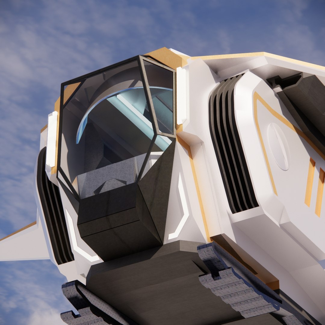 3D Sci-fi Personal Spacecraft 002 V2 - TurboSquid 1968735