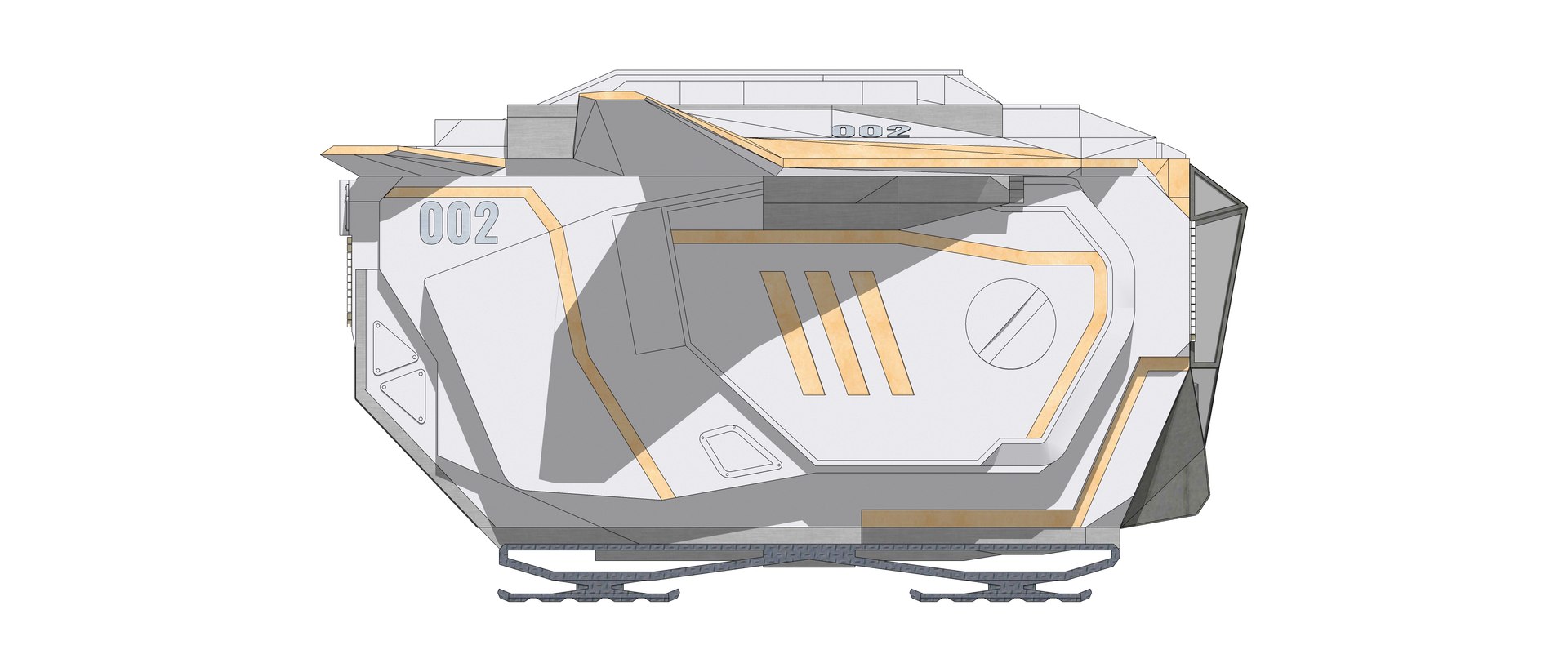 3D Sci-fi Personal Spacecraft 002 v2 - TurboSquid 1968735