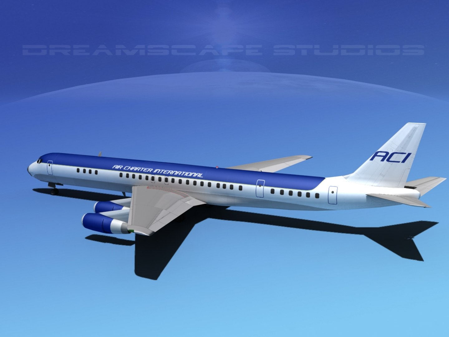 douglas dc-8 3d model