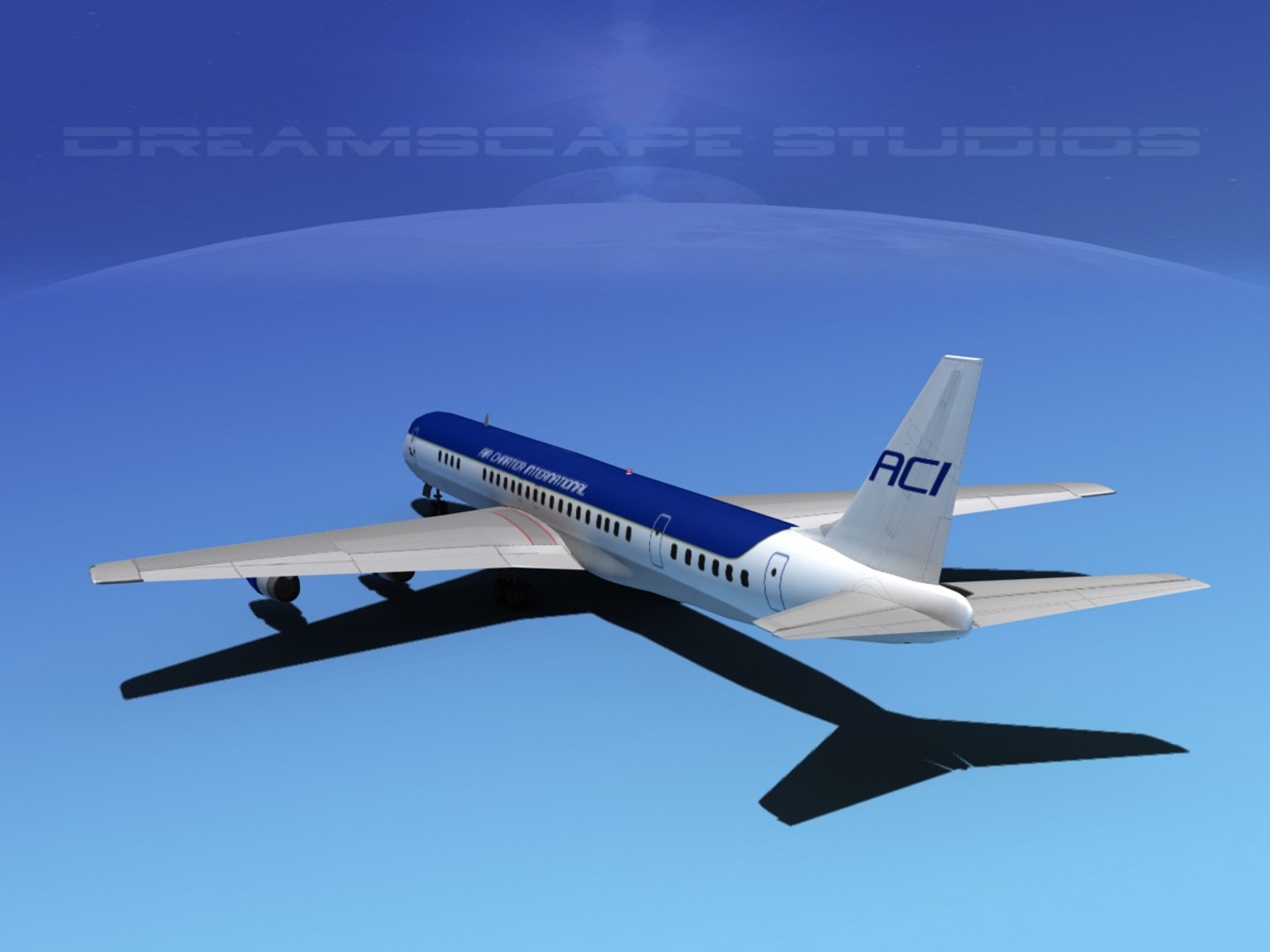 douglas dc-8 3d model