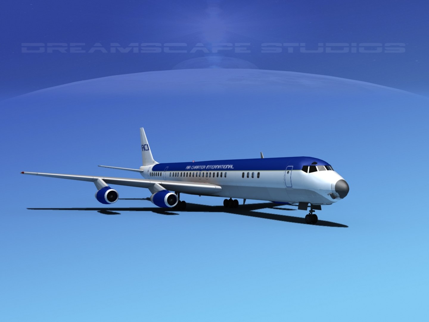 douglas dc-8 3d model