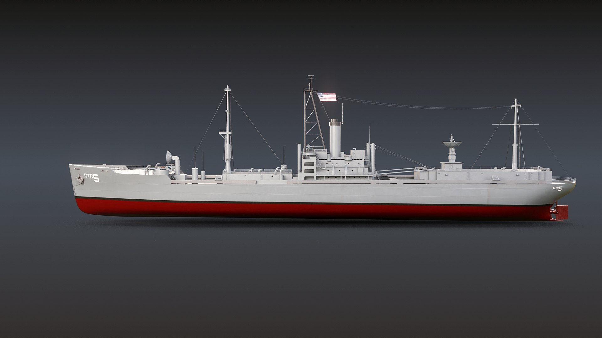 AGTR-5 USS Liberty Model - TurboSquid 2135661