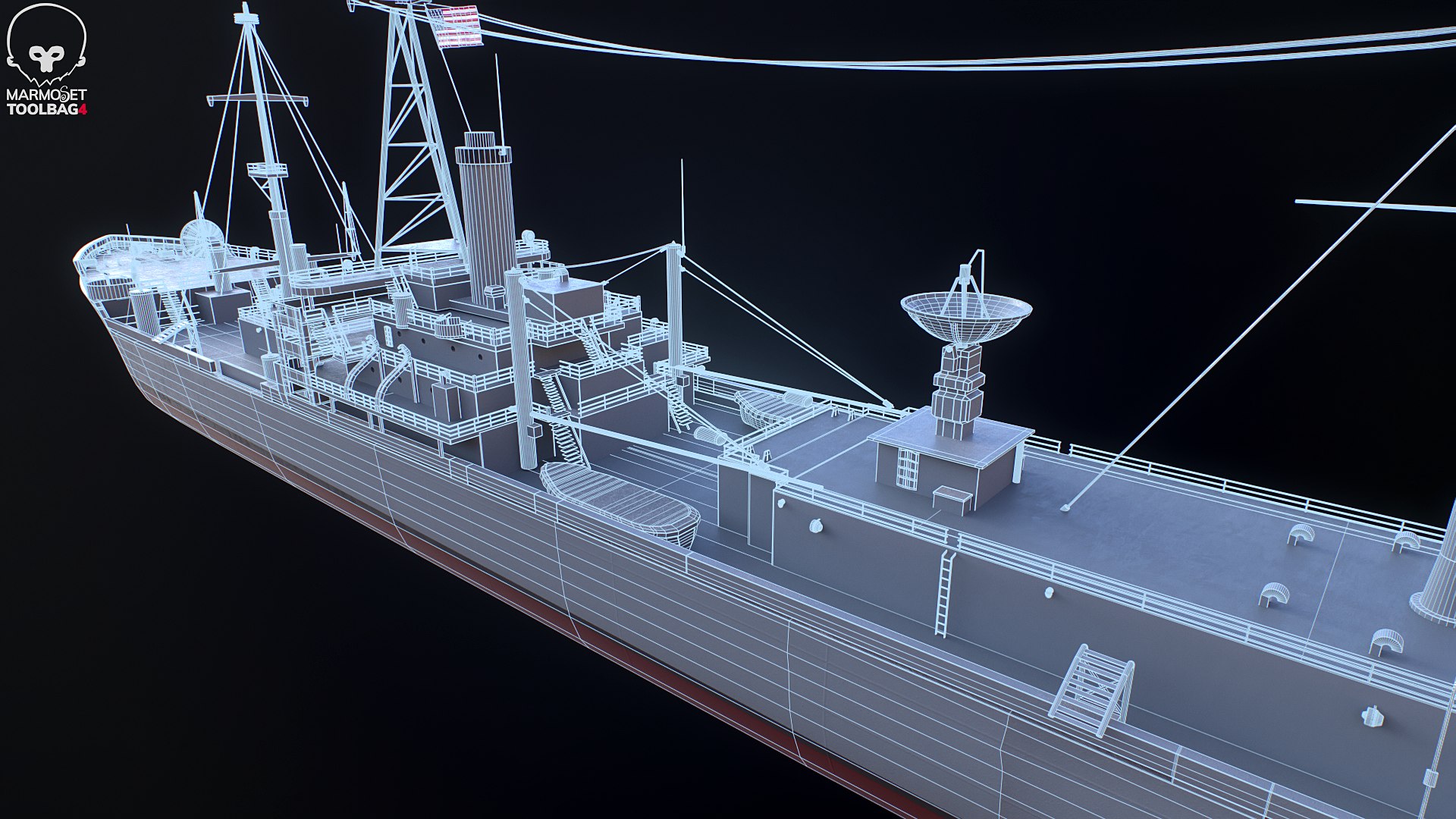 AGTR-5 USS Liberty Model - TurboSquid 2135661