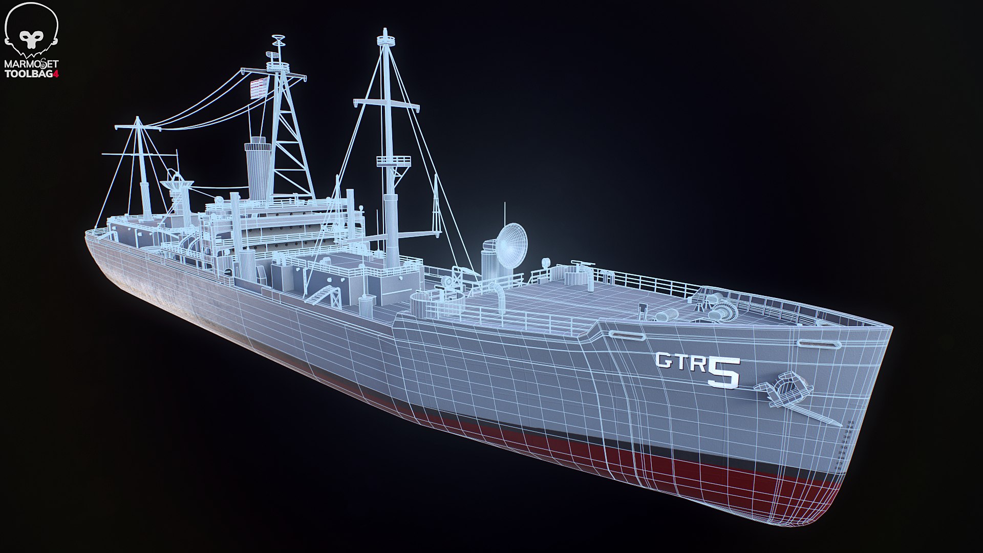 AGTR-5 USS Liberty Model - TurboSquid 2135661