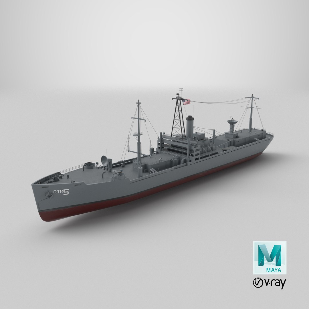 AGTR-5 USS Liberty Model - TurboSquid 2135661