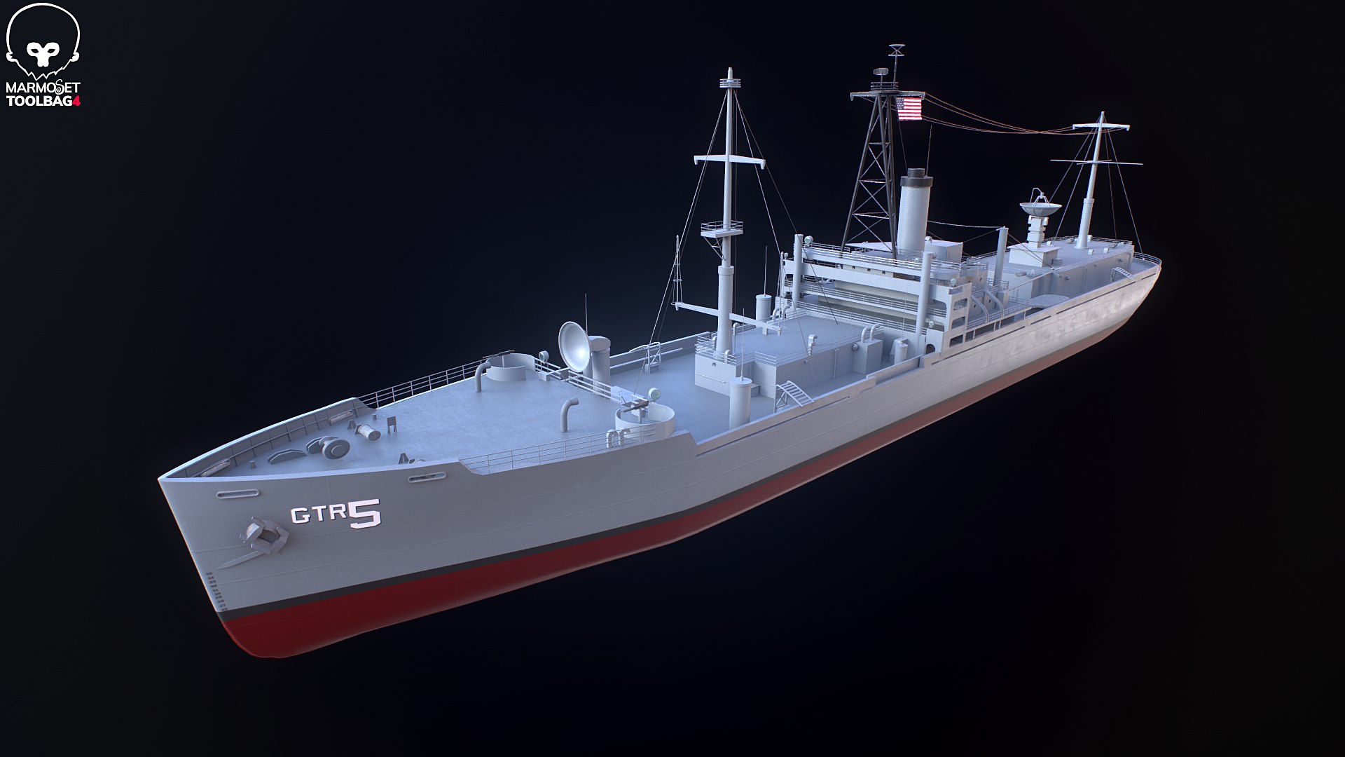 AGTR-5 USS Liberty Model - TurboSquid 2135661