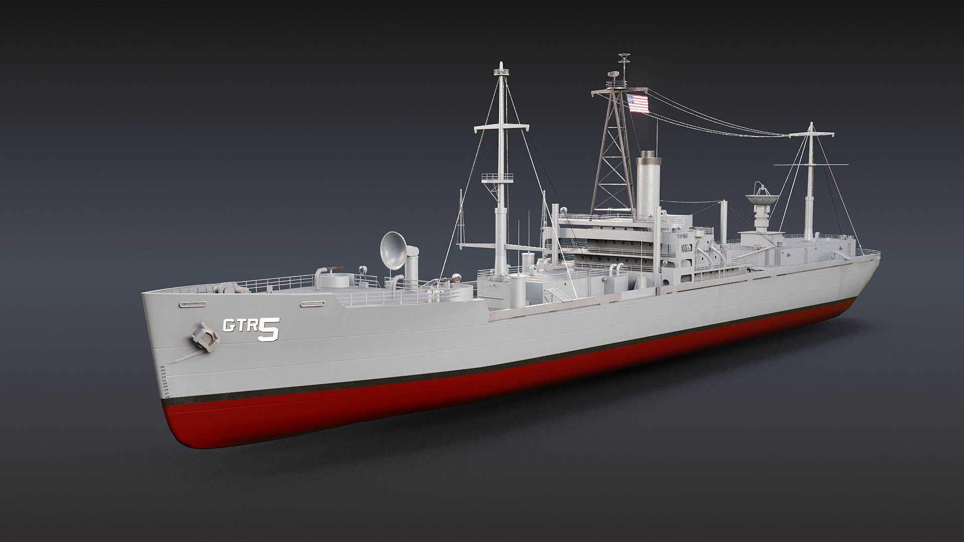 AGTR-5 USS Liberty model - TurboSquid 2135661