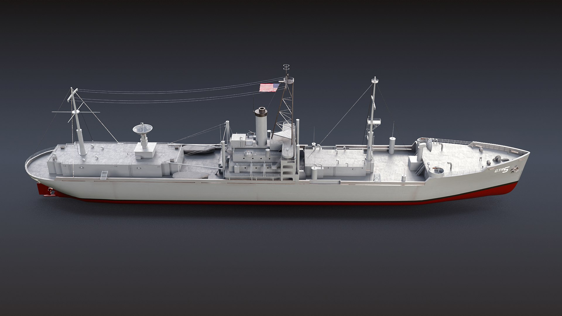 AGTR-5 USS Liberty Model - TurboSquid 2135661
