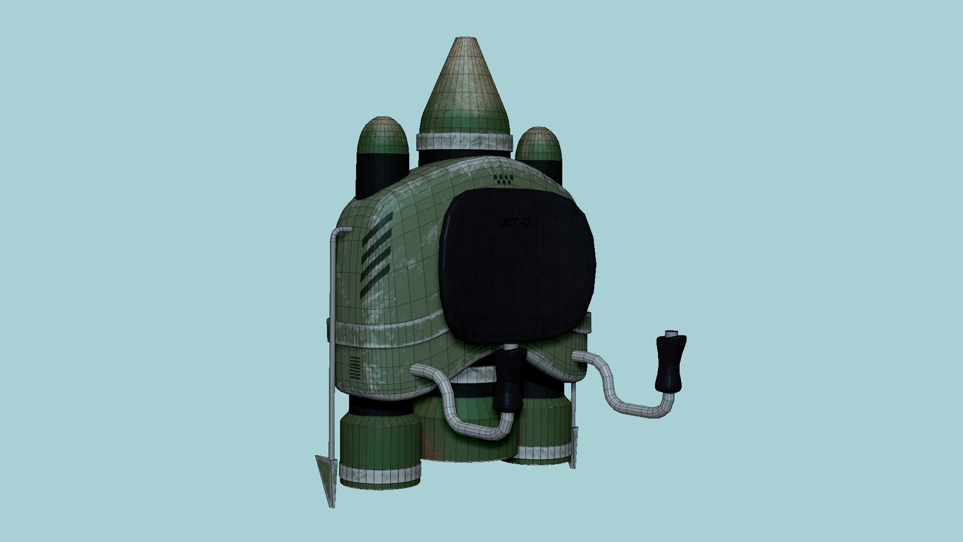 Jetpack D09 Green Metal - SciFi Character Design 3D Model - TurboSquid ...