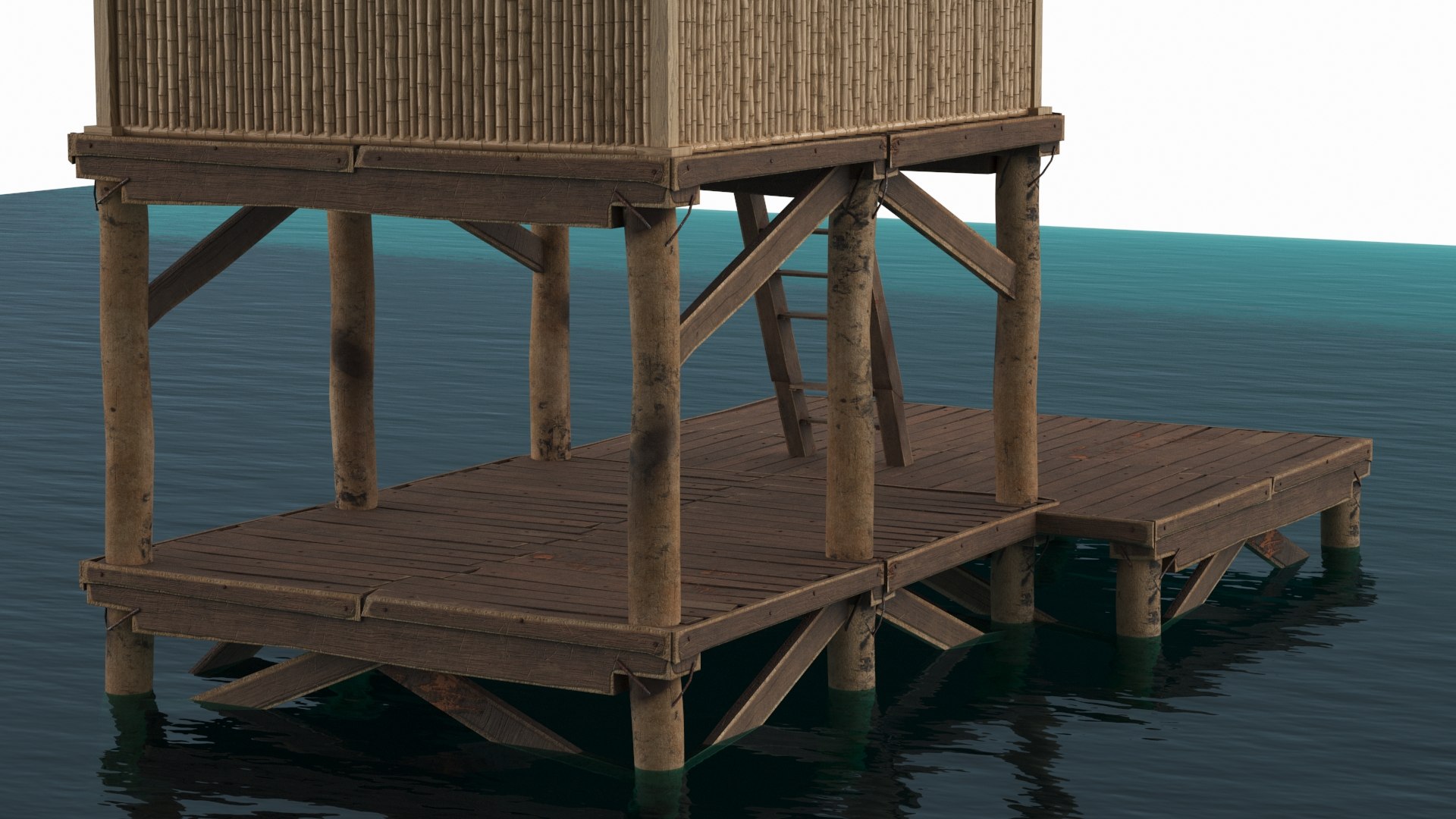 Overwater Bamboo Hut With Thatched Roof 3D Model - TurboSquid 2468789