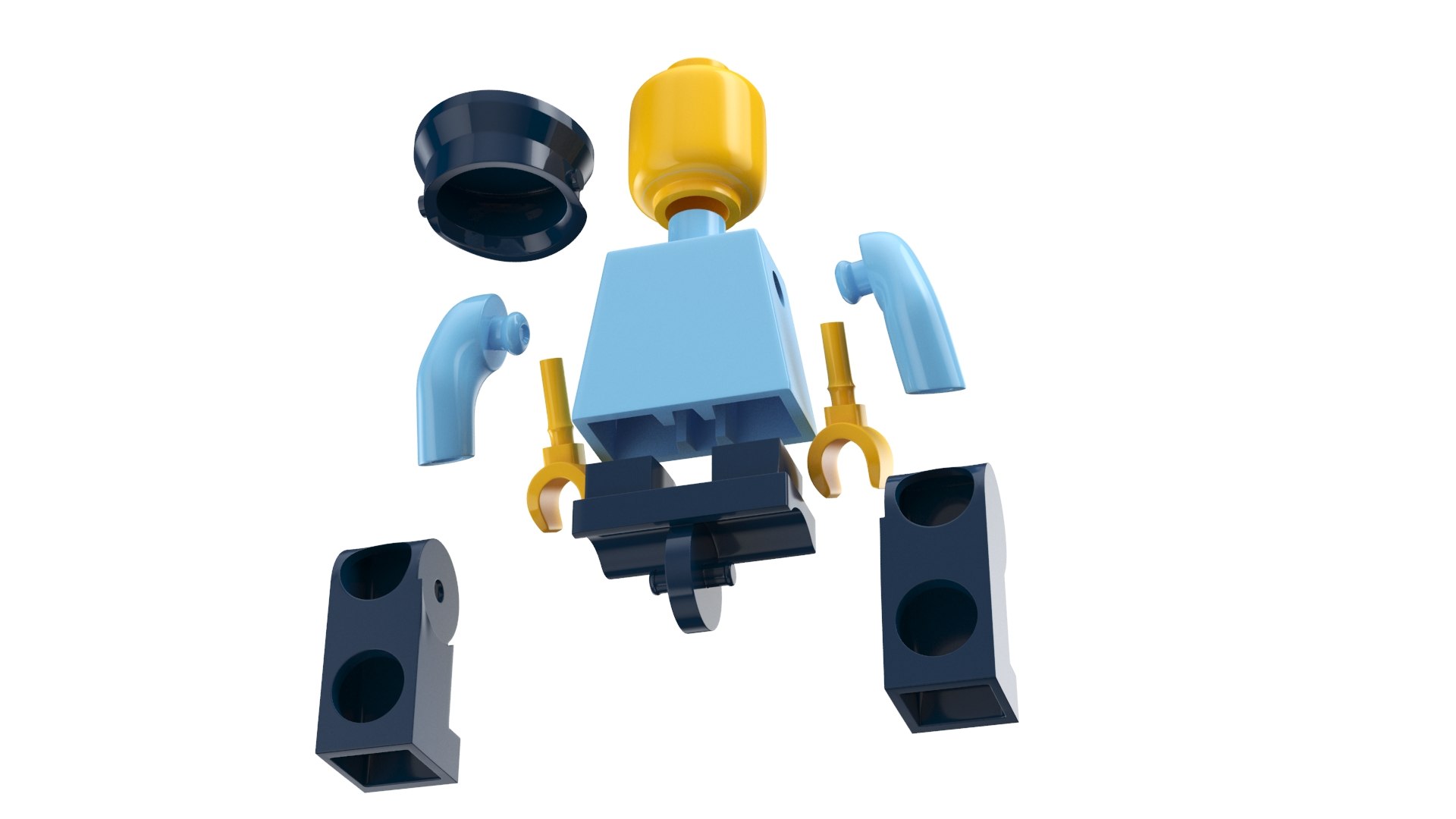 3D Model Real Lego Man - TurboSquid 1593520