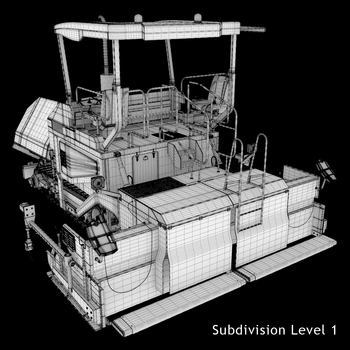3d model asphalt paver
