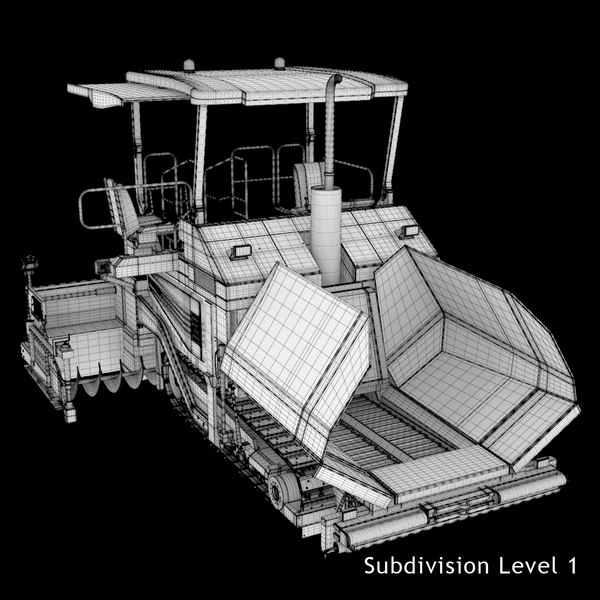 3d model asphalt paver