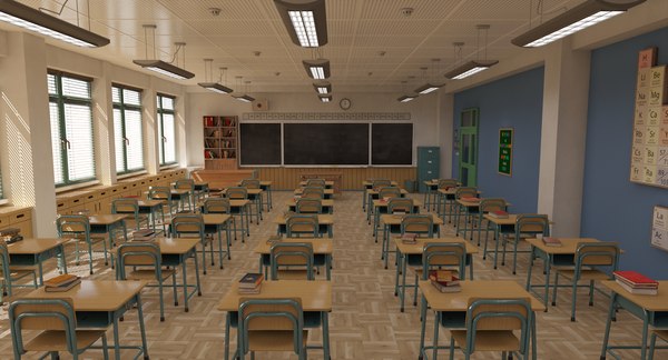 modelo 3d Salón de clases - TurboSquid 1396559