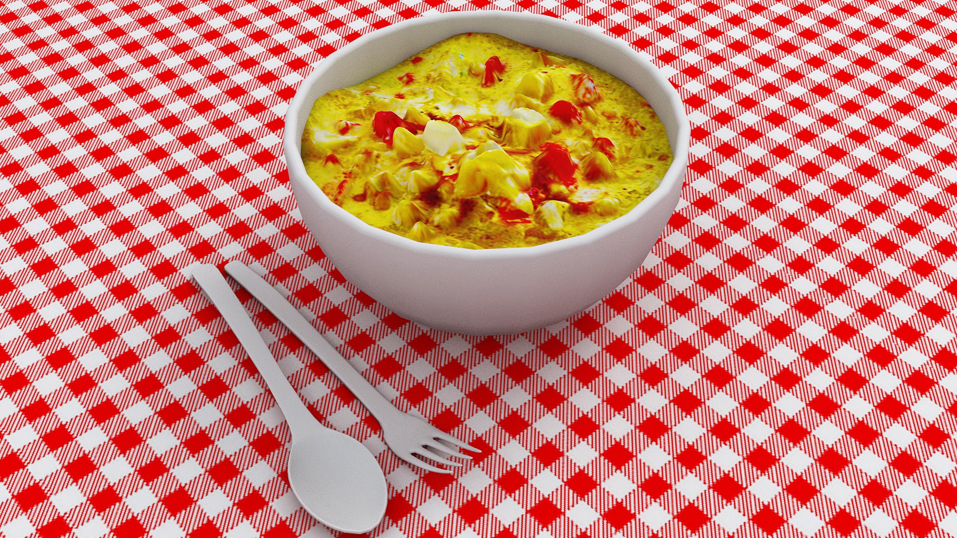 3D Corn Chowder Model - TurboSquid 1809285