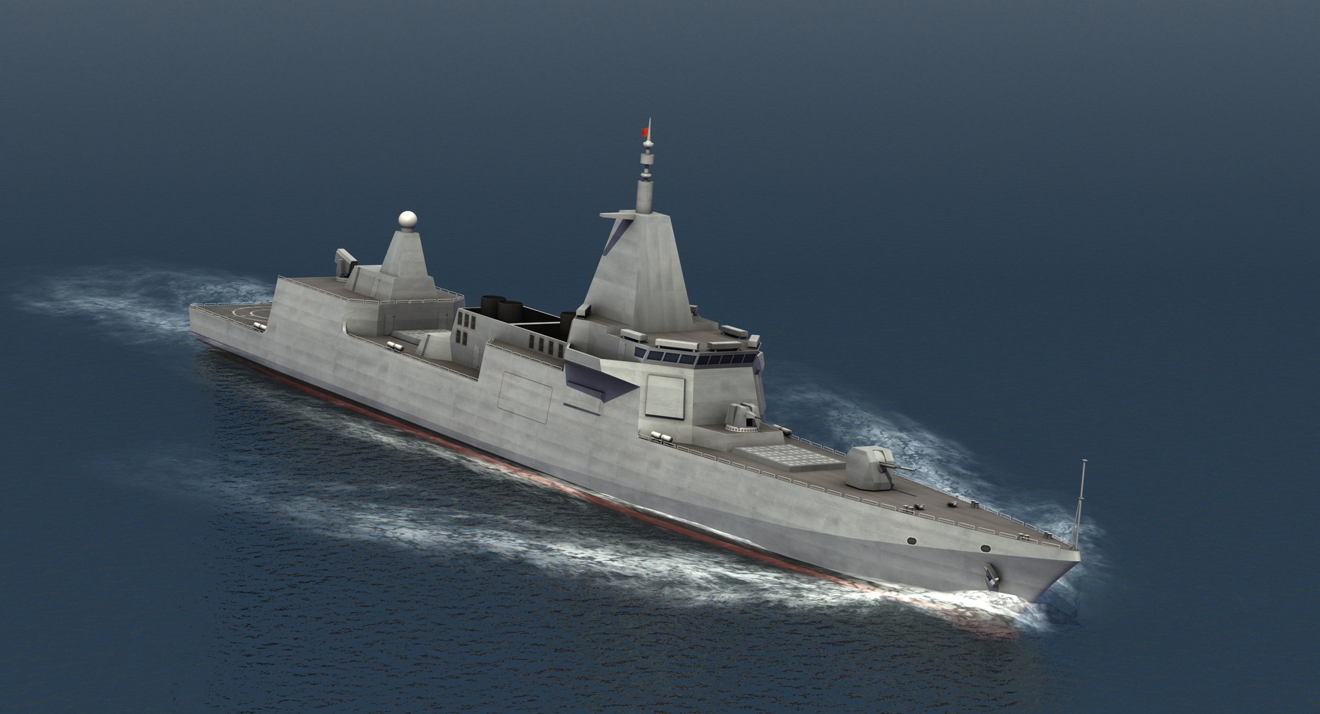 Type 055 renhai class model - TurboSquid 1233307