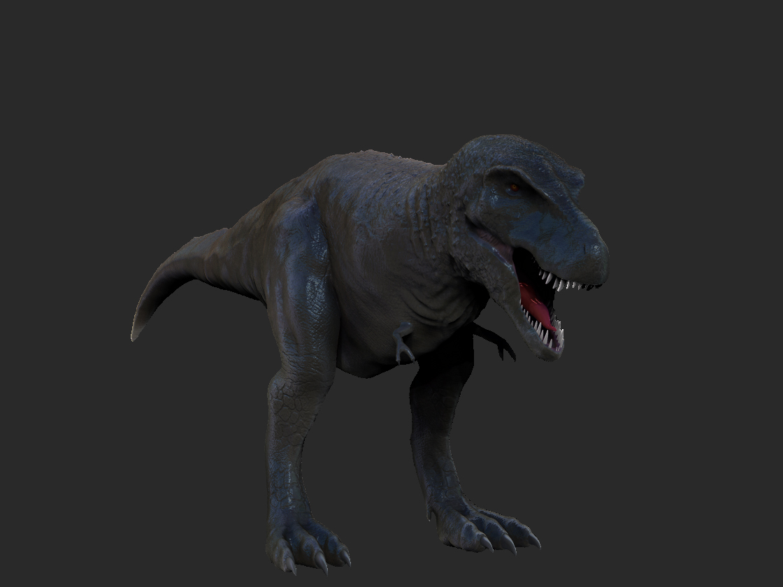 free t-rex zbrush 3d model