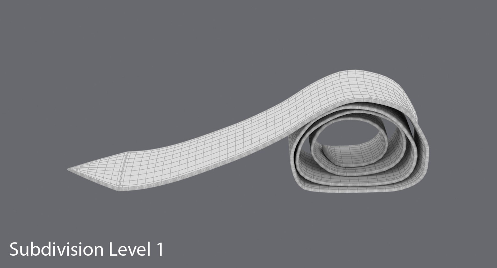 Red Necktie 3d Model