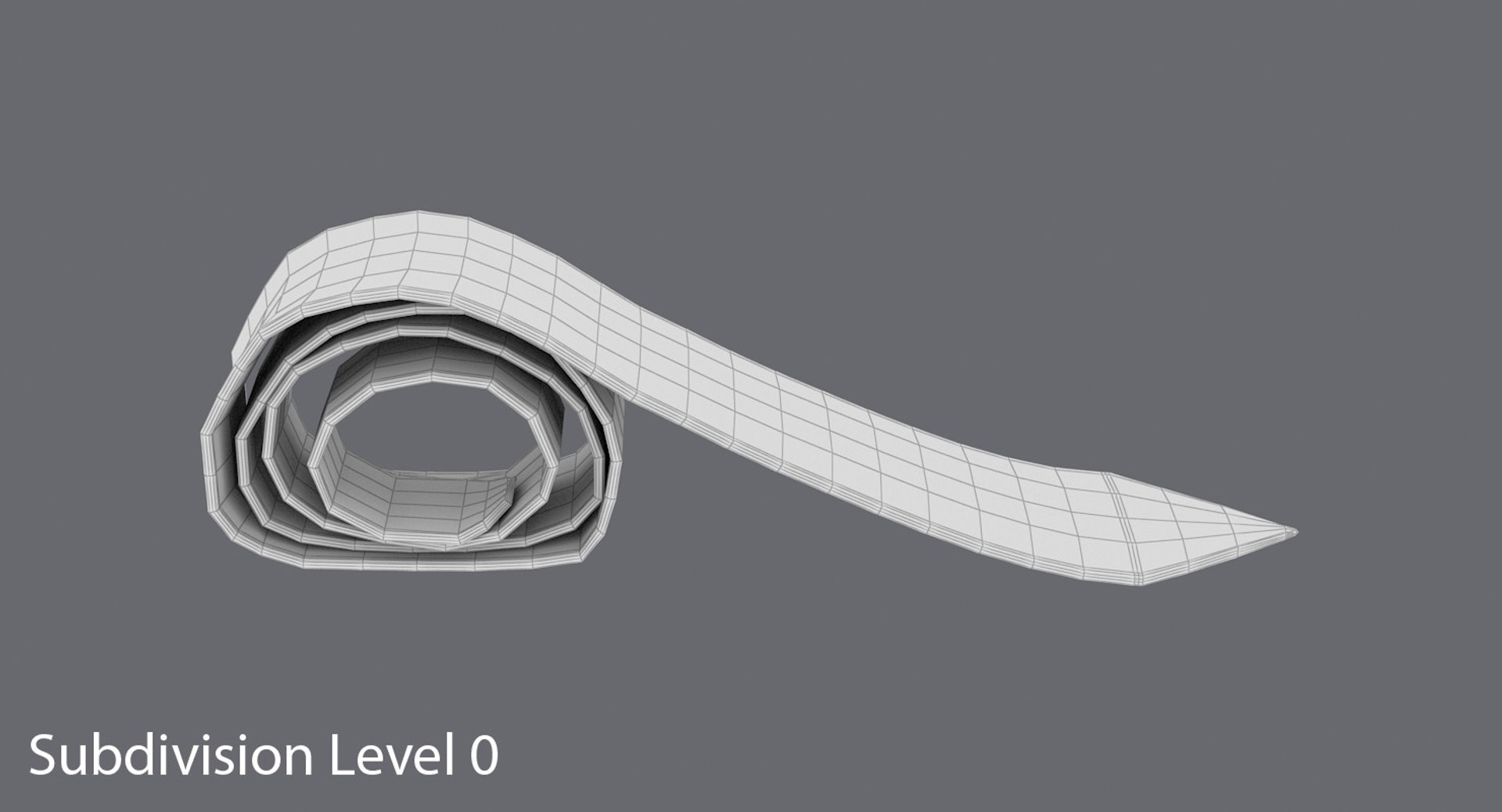 Red Necktie 3d Model