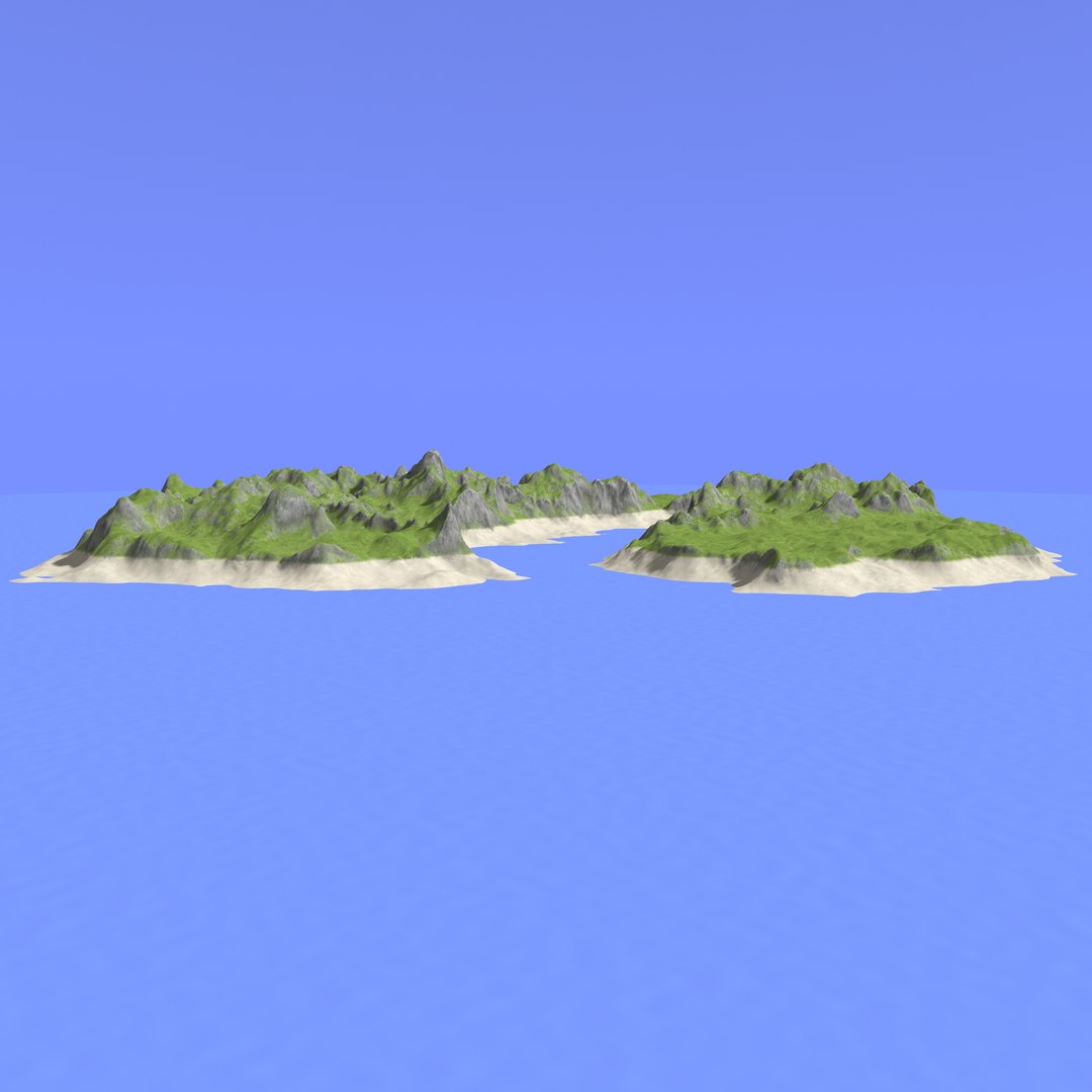 3d model of landscape island