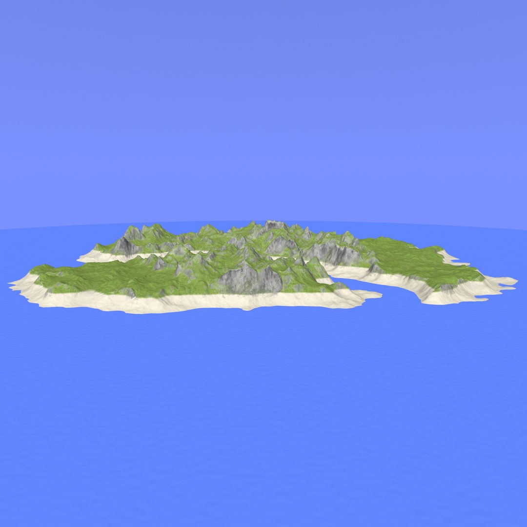 3d model of landscape island