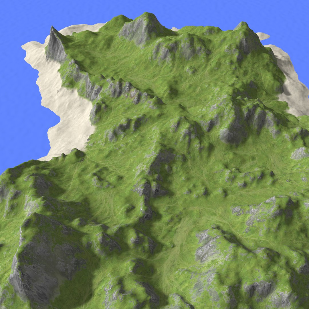 3d model of landscape island