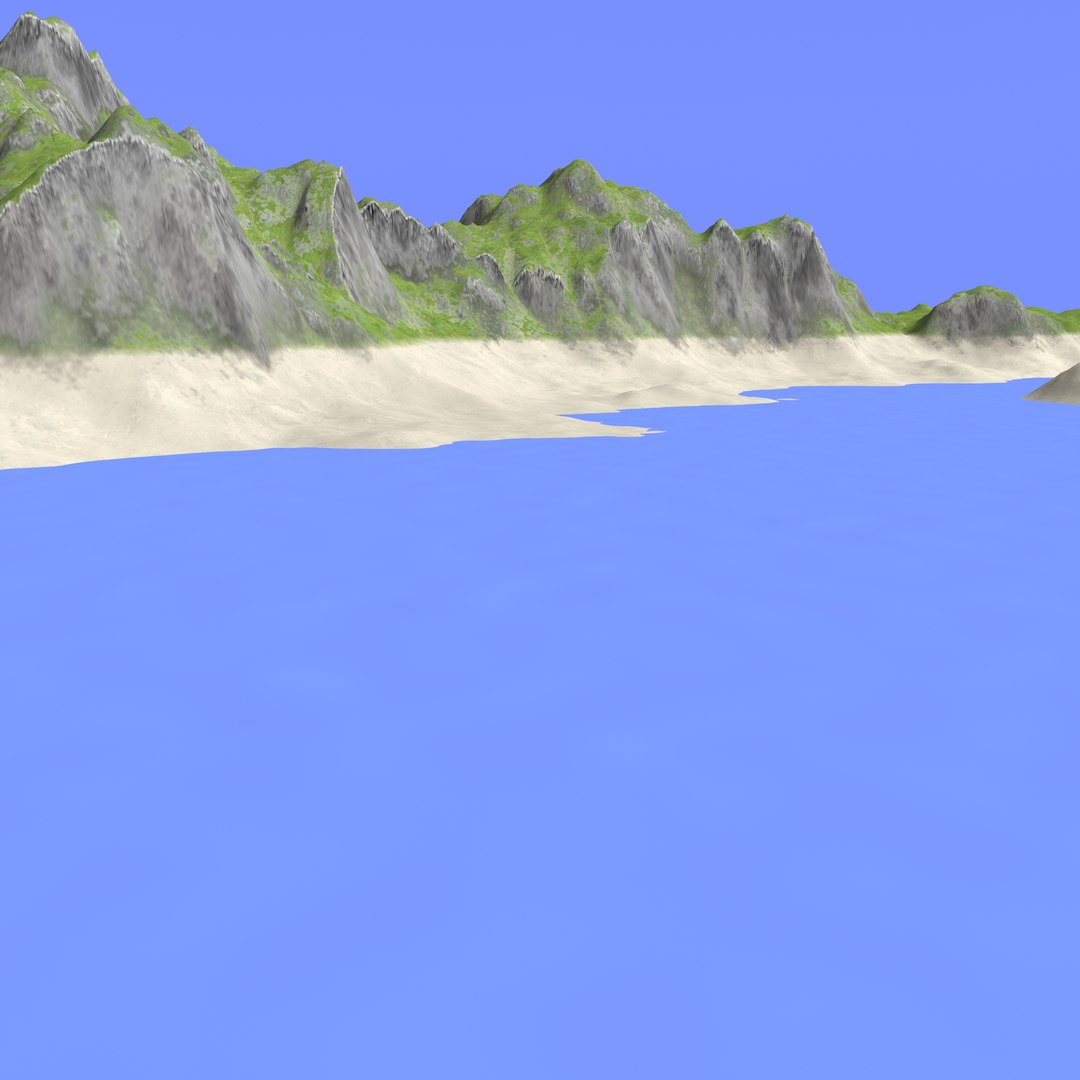 3d model of landscape island