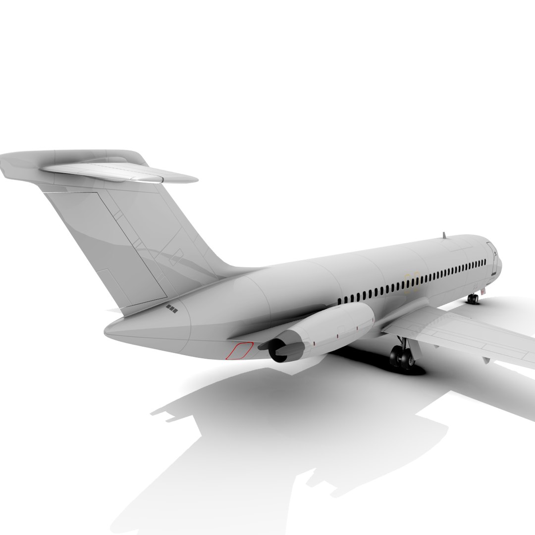 Low-poly Douglas Dc-9 3ds