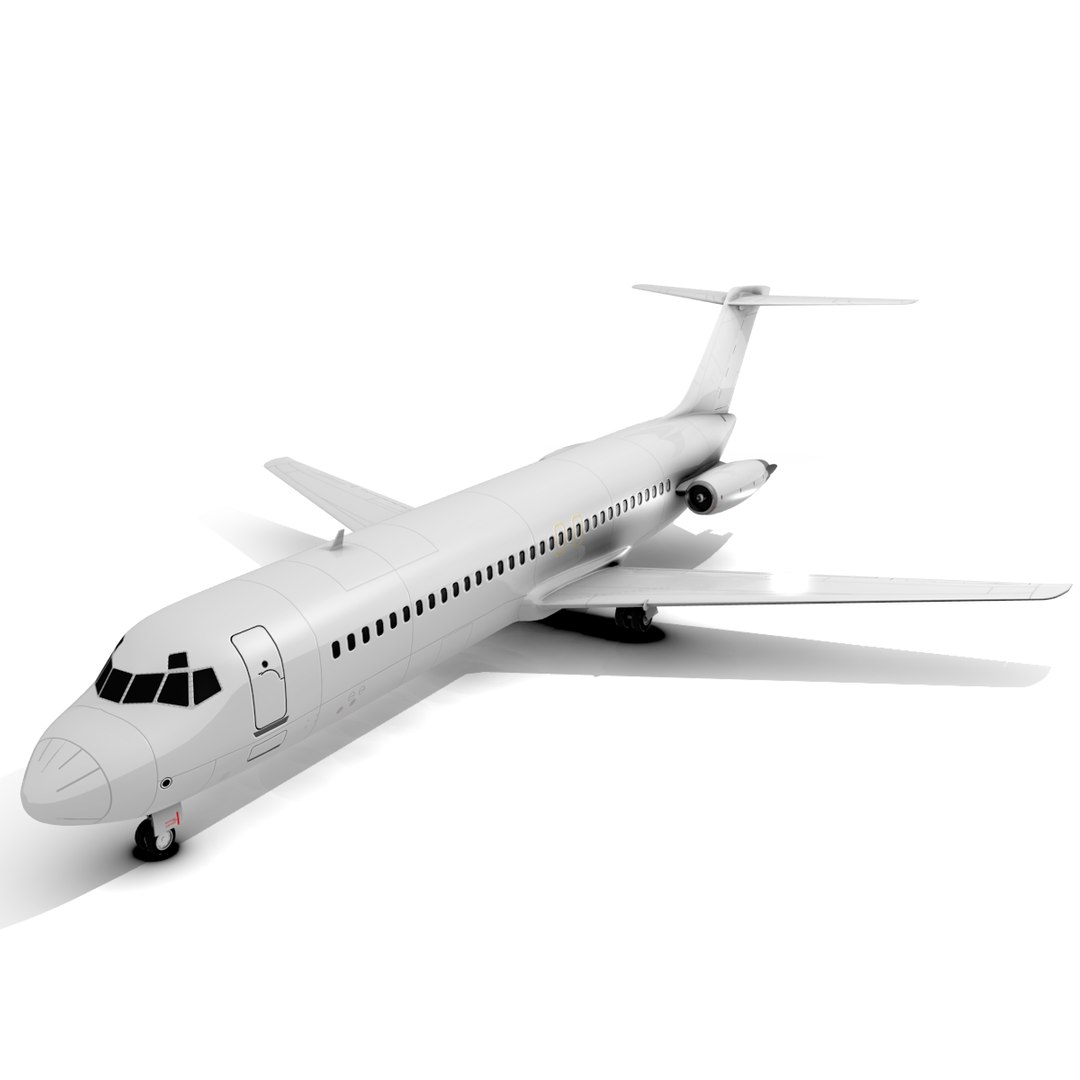 Low-poly Douglas Dc-9 3ds