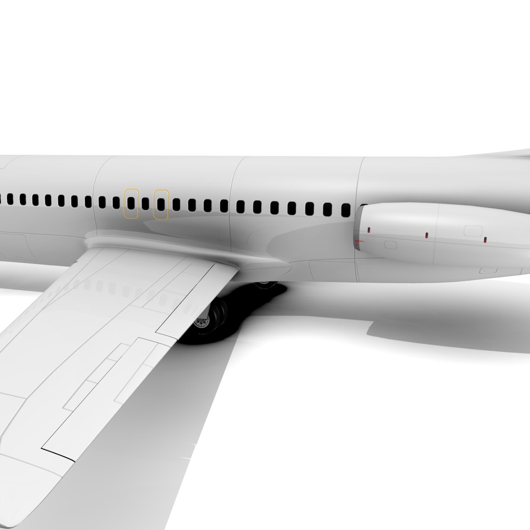 Low-poly Douglas Dc-9 3ds