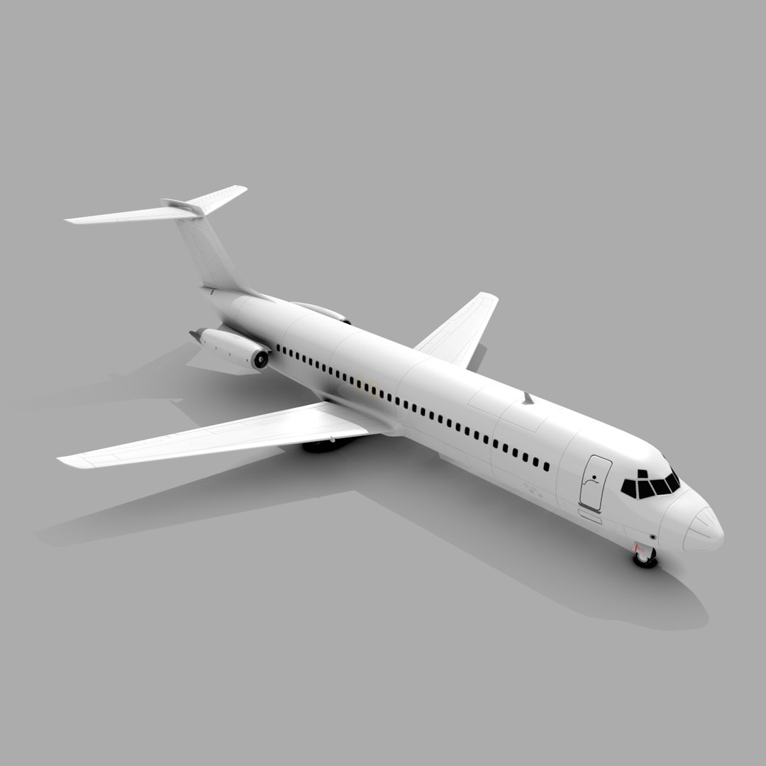Low-poly Douglas Dc-9 3ds