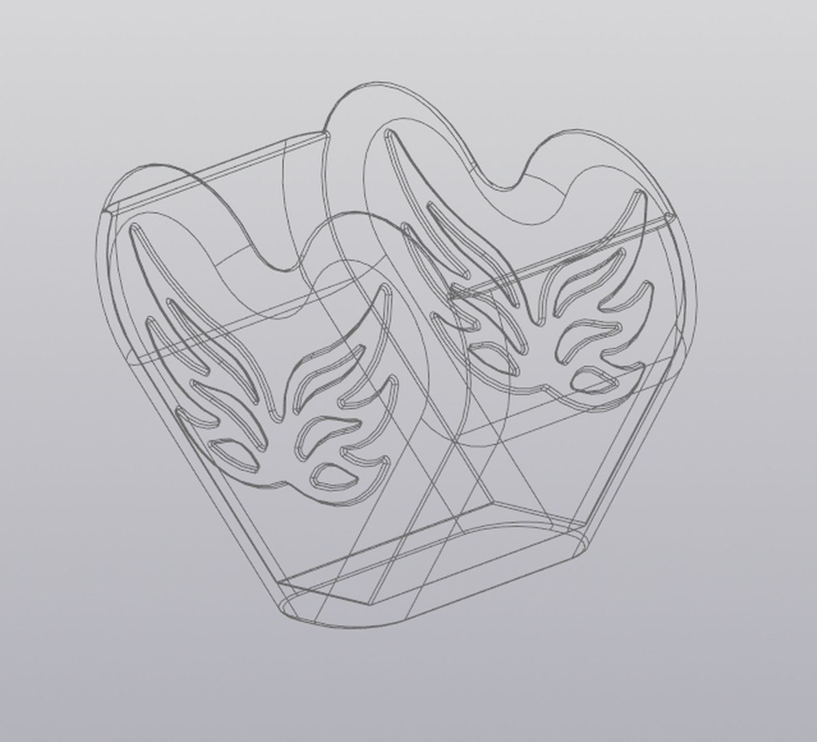 Heart With Wings Holder For Small Things 3D Model - TurboSquid 2010494