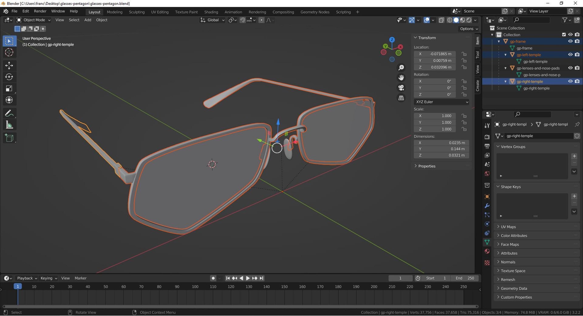 3D Glasses Pentagon - TurboSquid 1945743