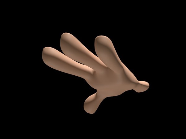 c4d cartoon hand