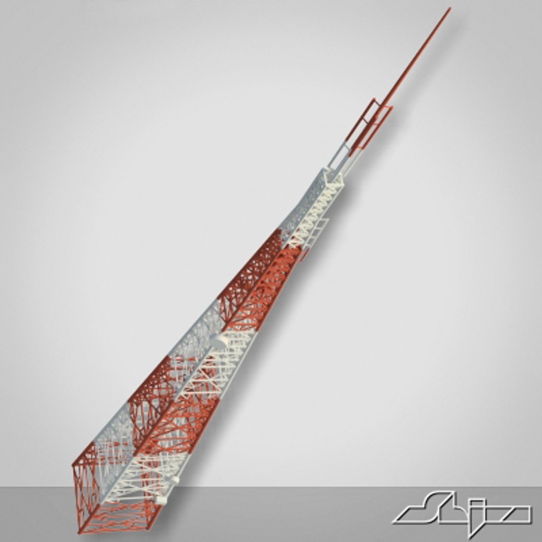 Communication Tower Antenna 3d Model
