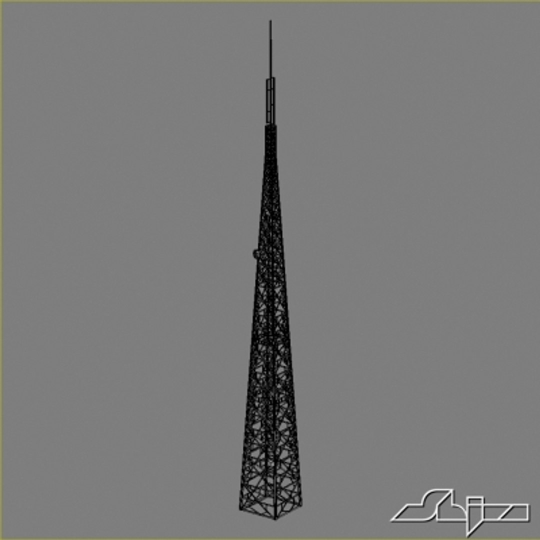 Communication Tower Antenna 3d Model