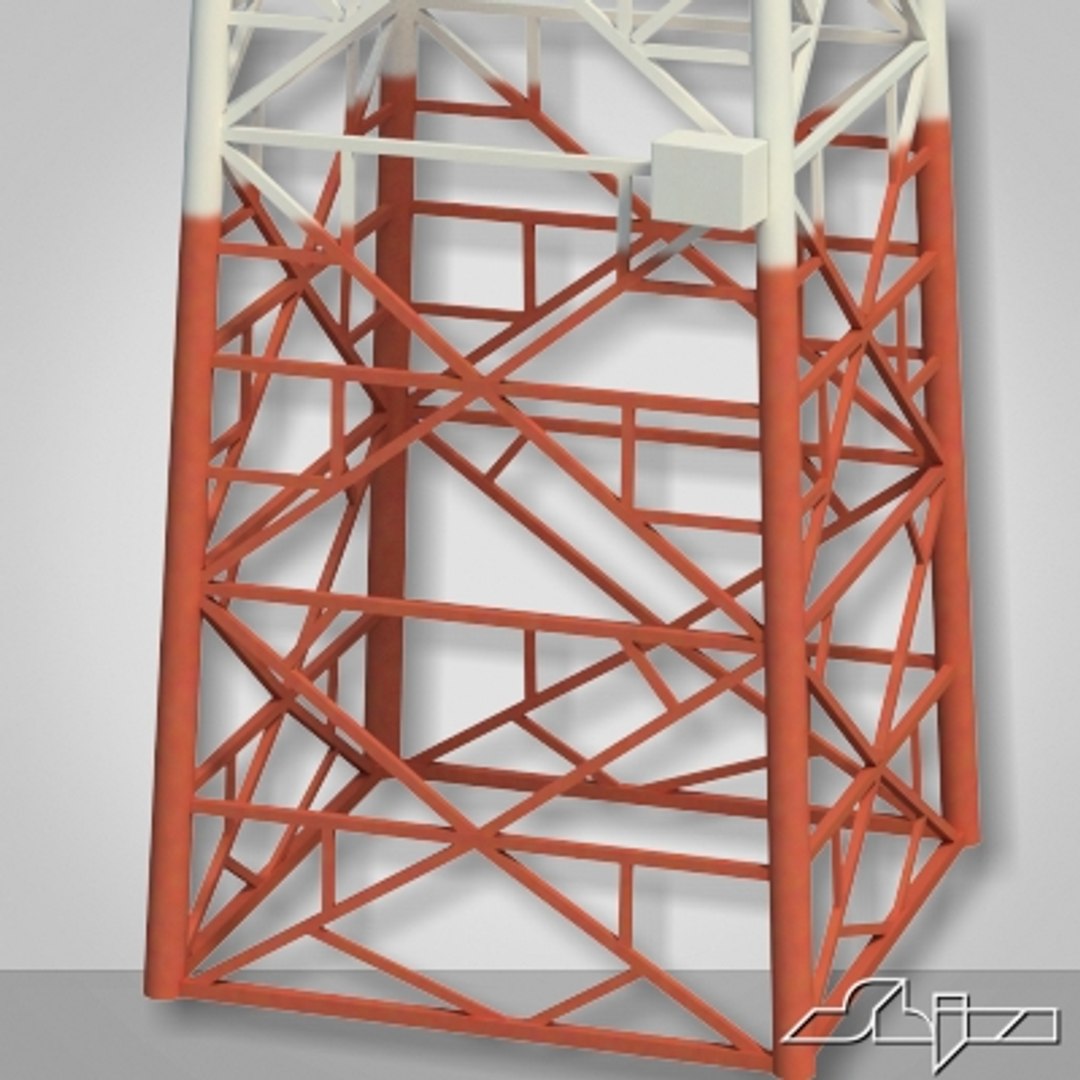 Communication Tower Antenna 3d Model