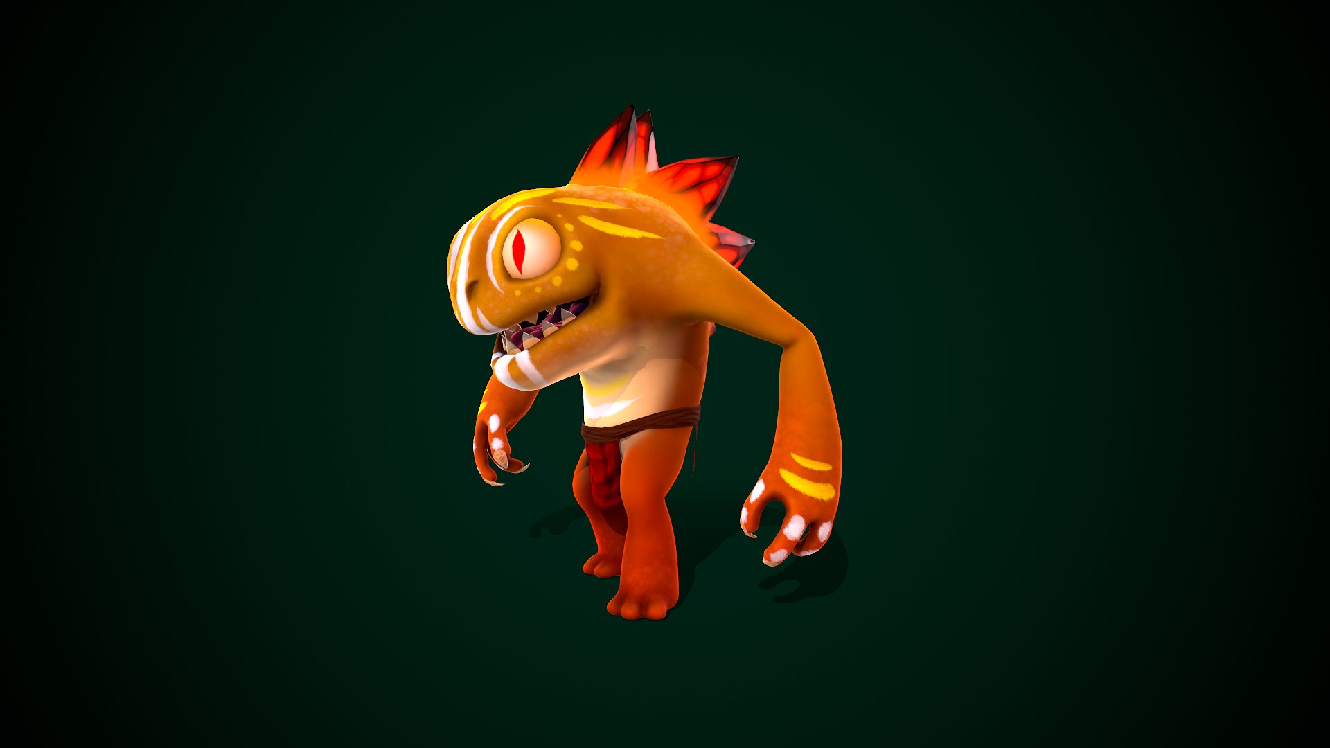 3D Lizzard Warrior - TurboSquid 1837387