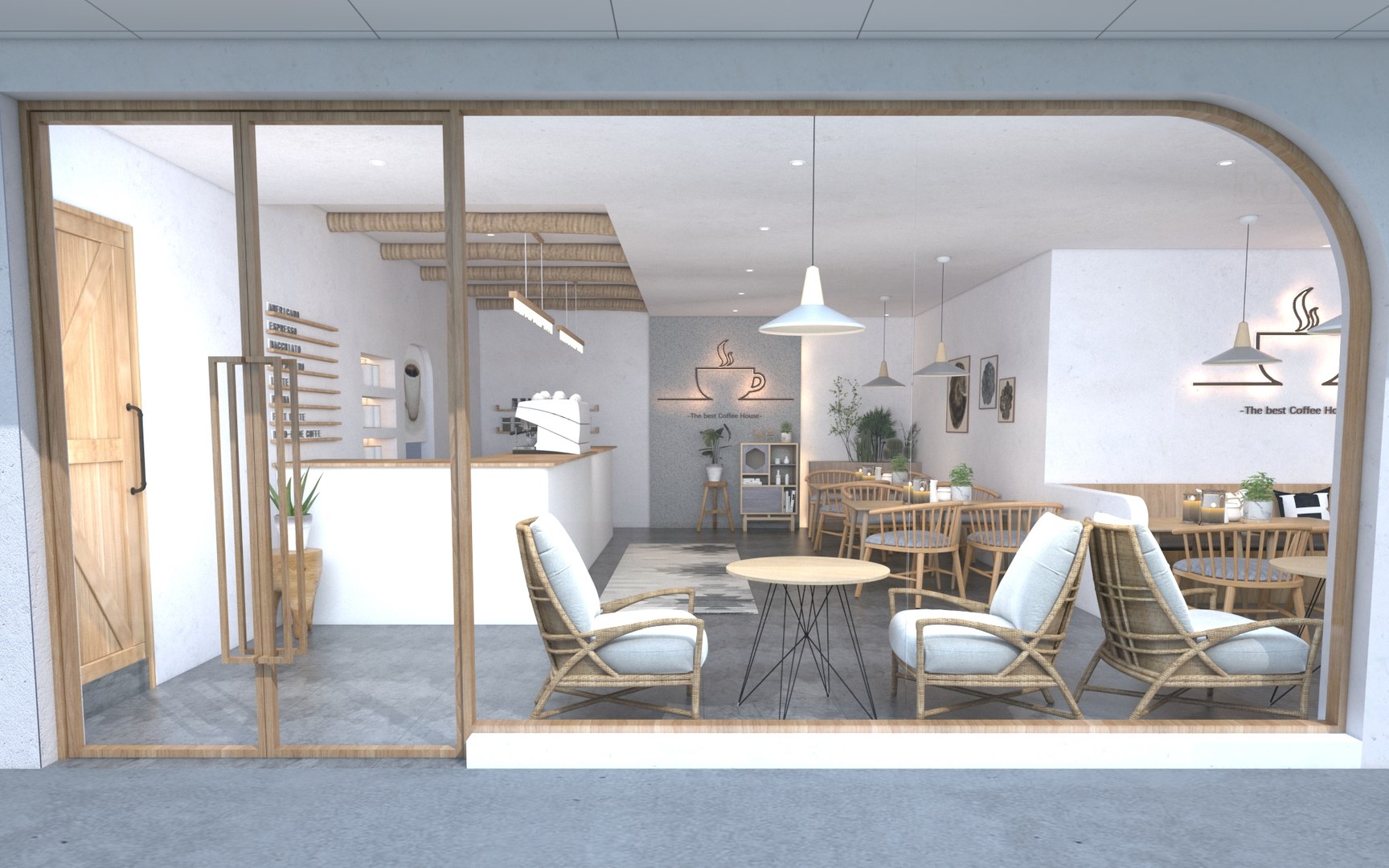 3D Coffee House Cafe Model - TurboSquid 1789952