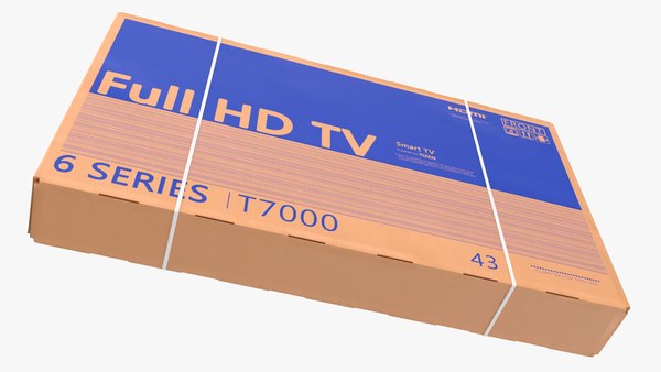 modelo 3d Caja de televisión de cartón de 43 pulgadas - TurboSquid 2121877