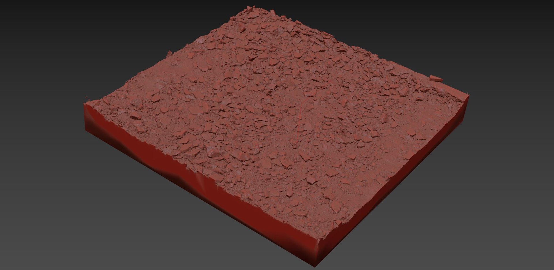 3D A Surface Made Of Concrete Fragments - TurboSquid 1914948
