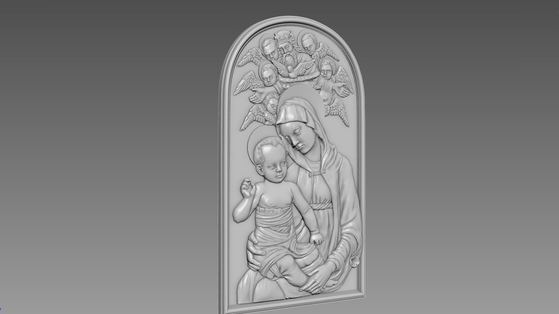 3D Virgin And Child Bas-relief Model - TurboSquid 2116253