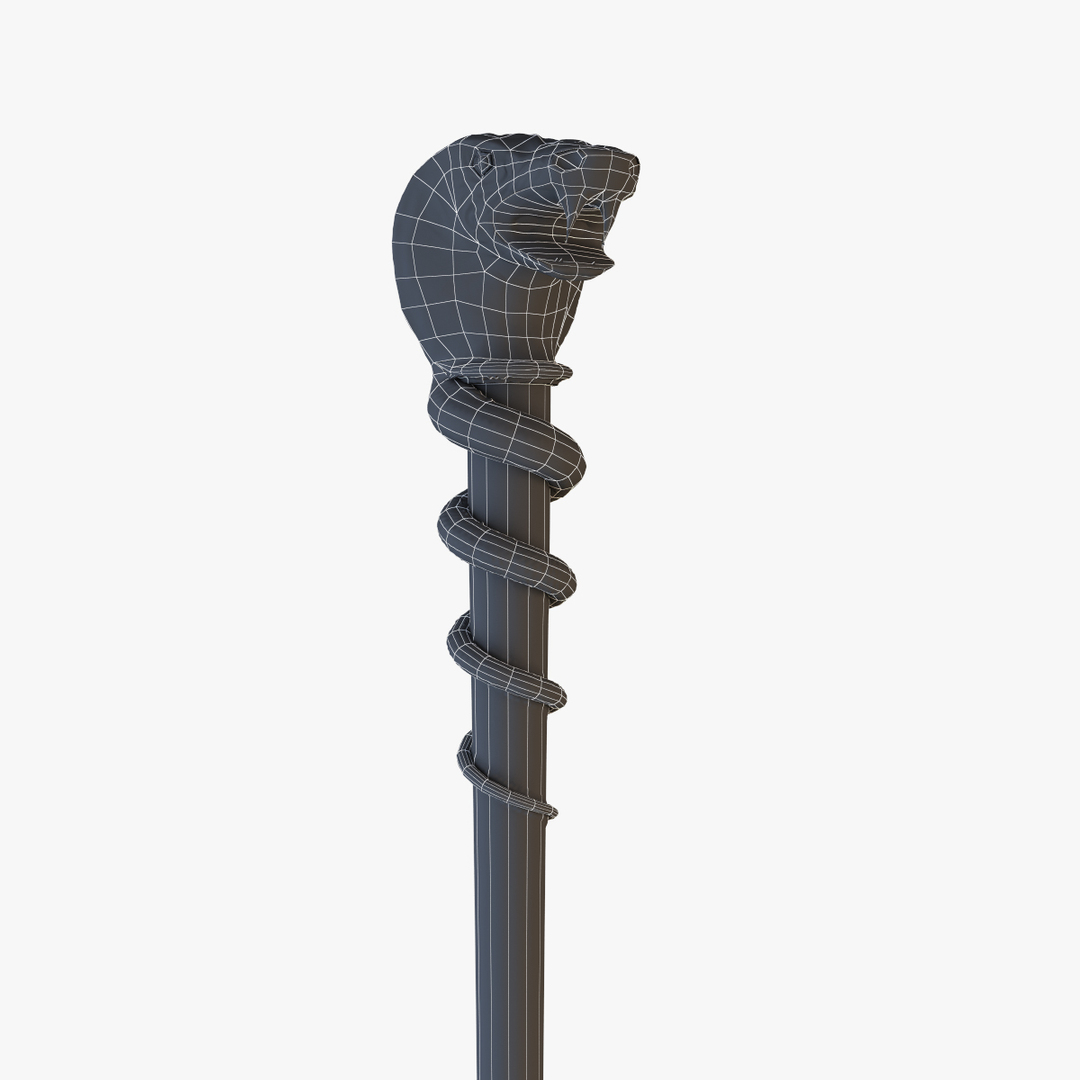 3d max fantasy staff snake