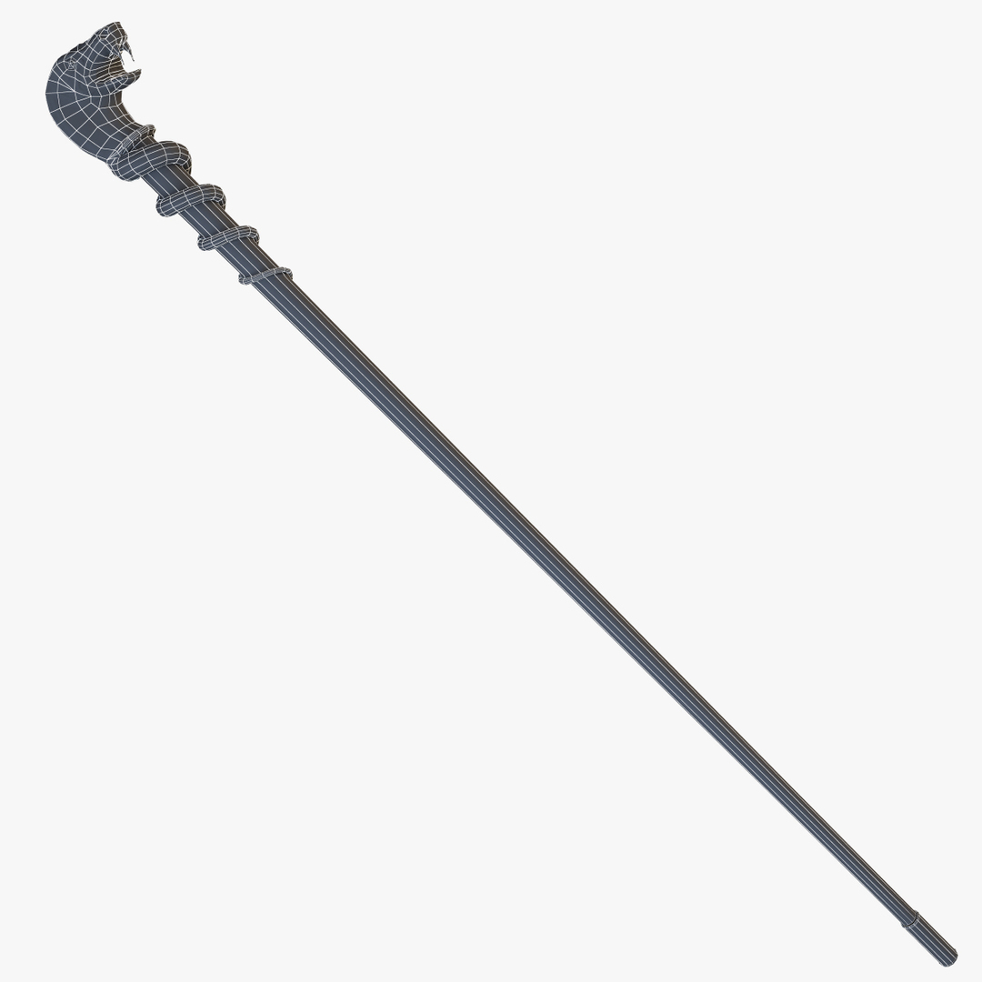 3d max fantasy staff snake