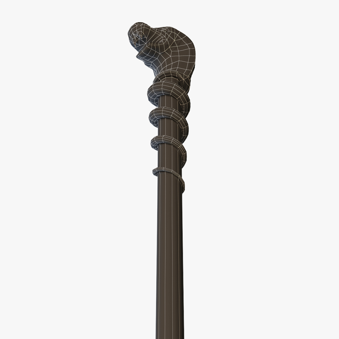3d max fantasy staff snake