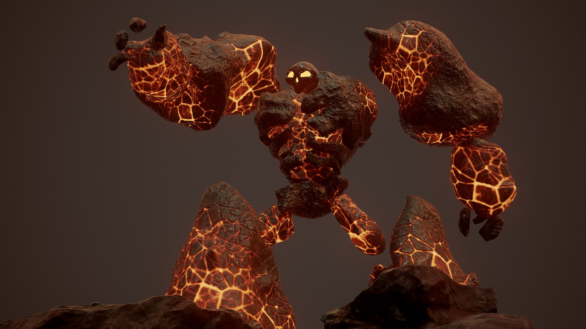 Elemental Stone Golem Rigged 3D - TurboSquid 1446714