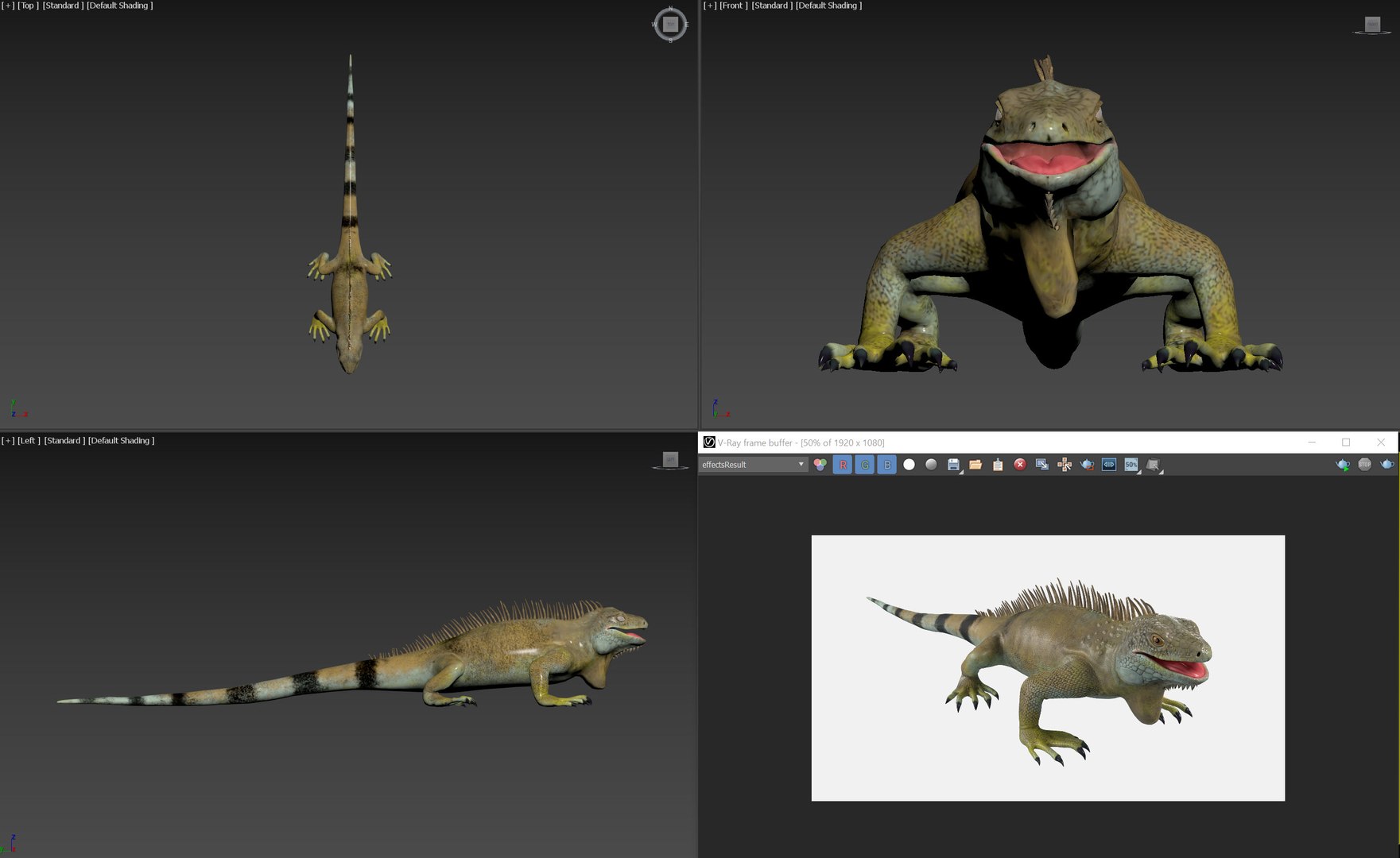 Iguana Model - TurboSquid 1961461