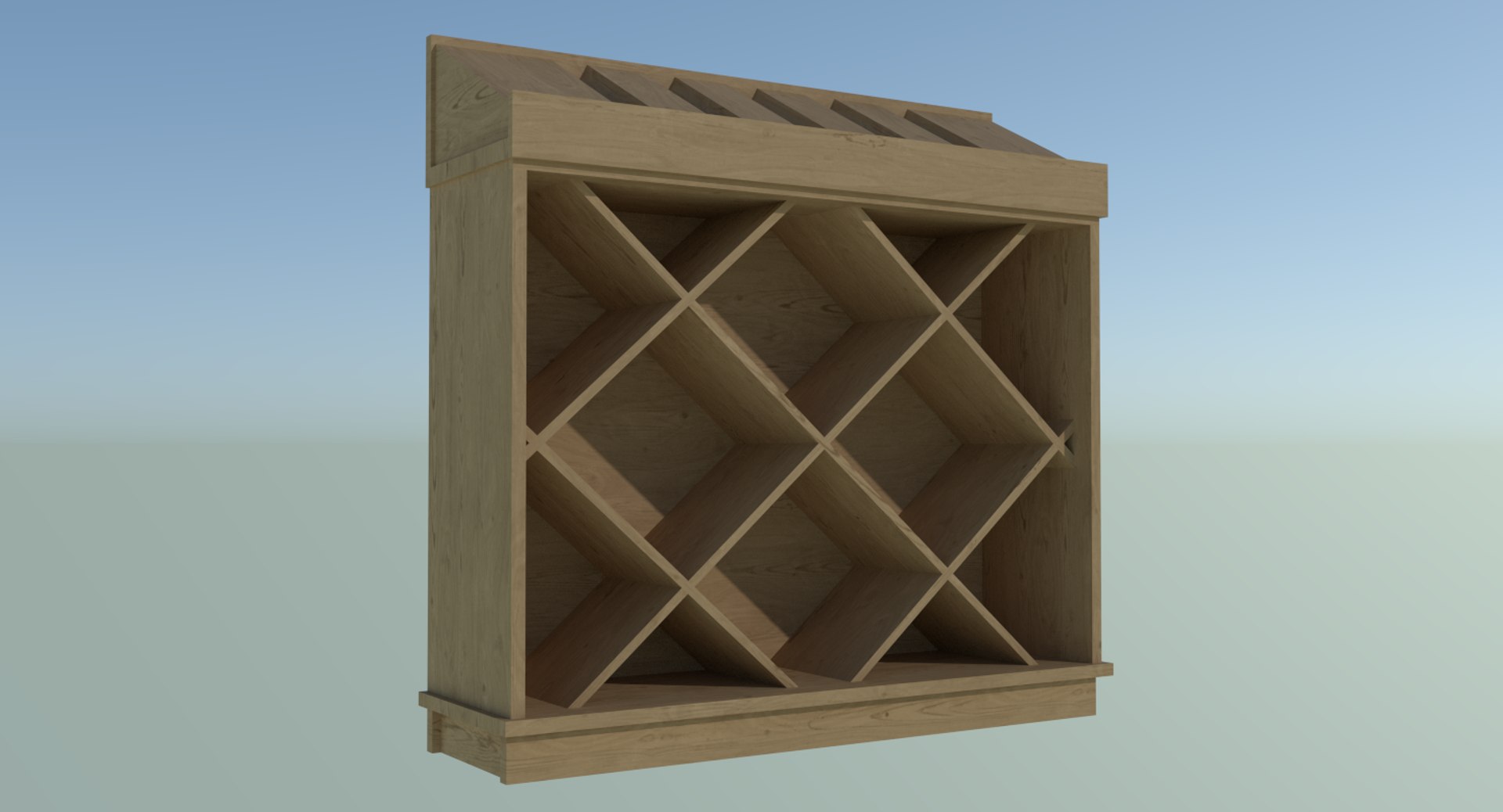 wine display cabinet 3d 3ds