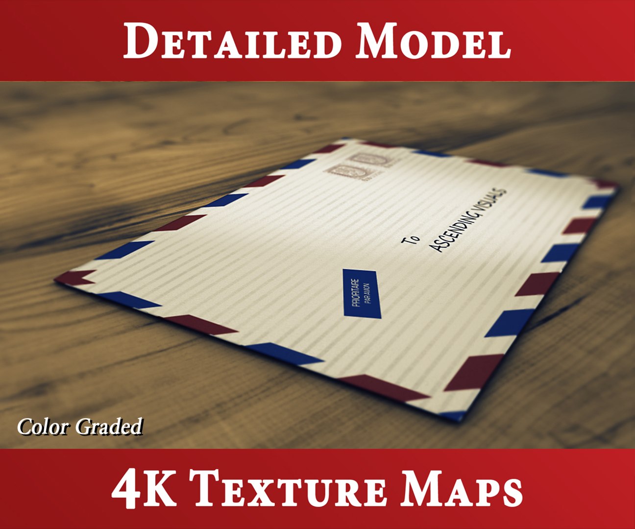 3d Envelope 4k Element